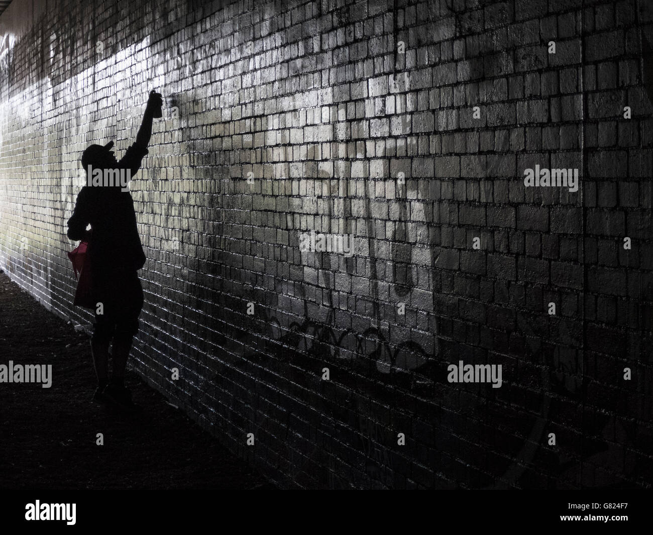 Person Spray Painting