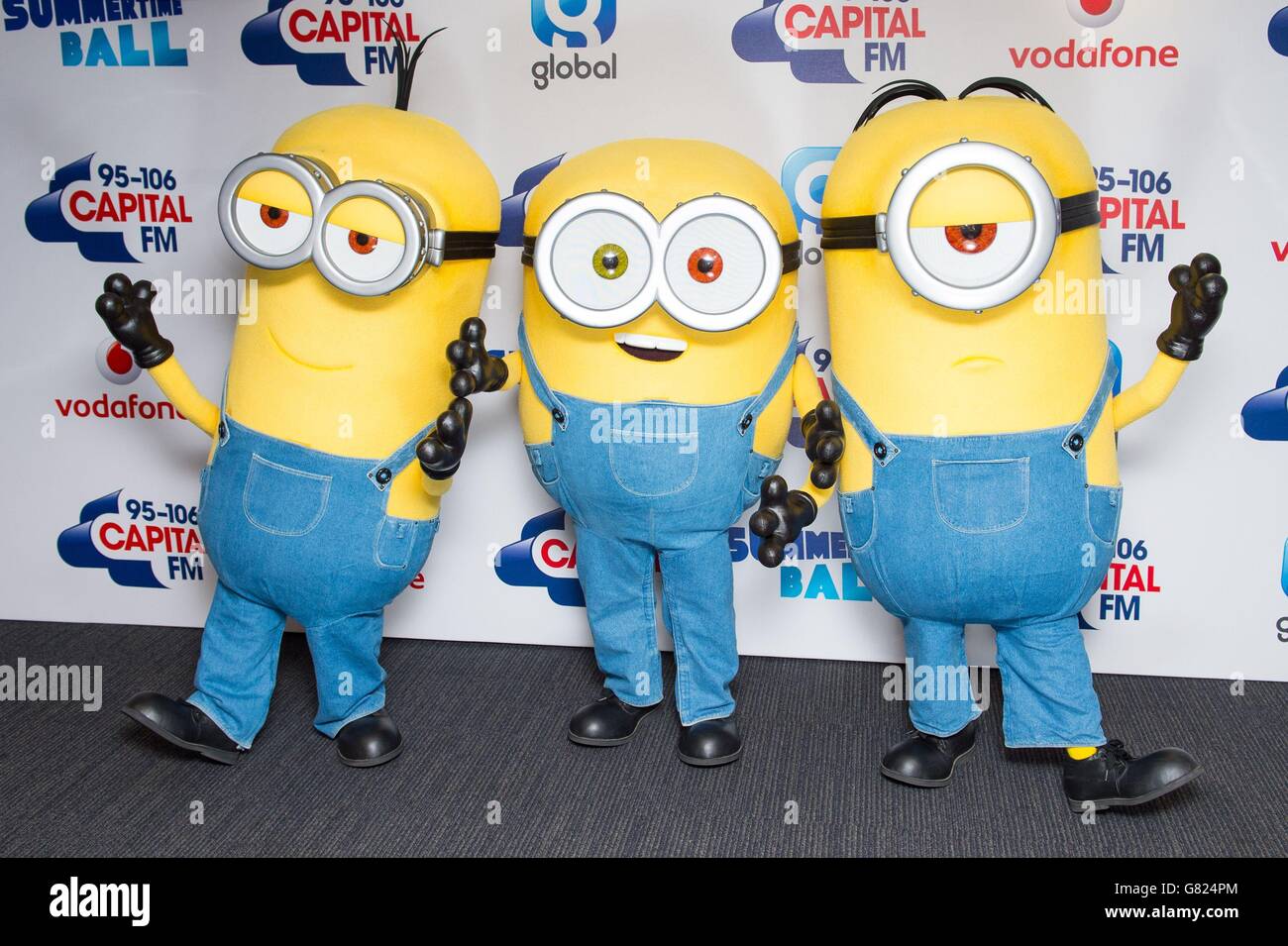 The minions backstage capital fm summertime ball held wembley stadium ...