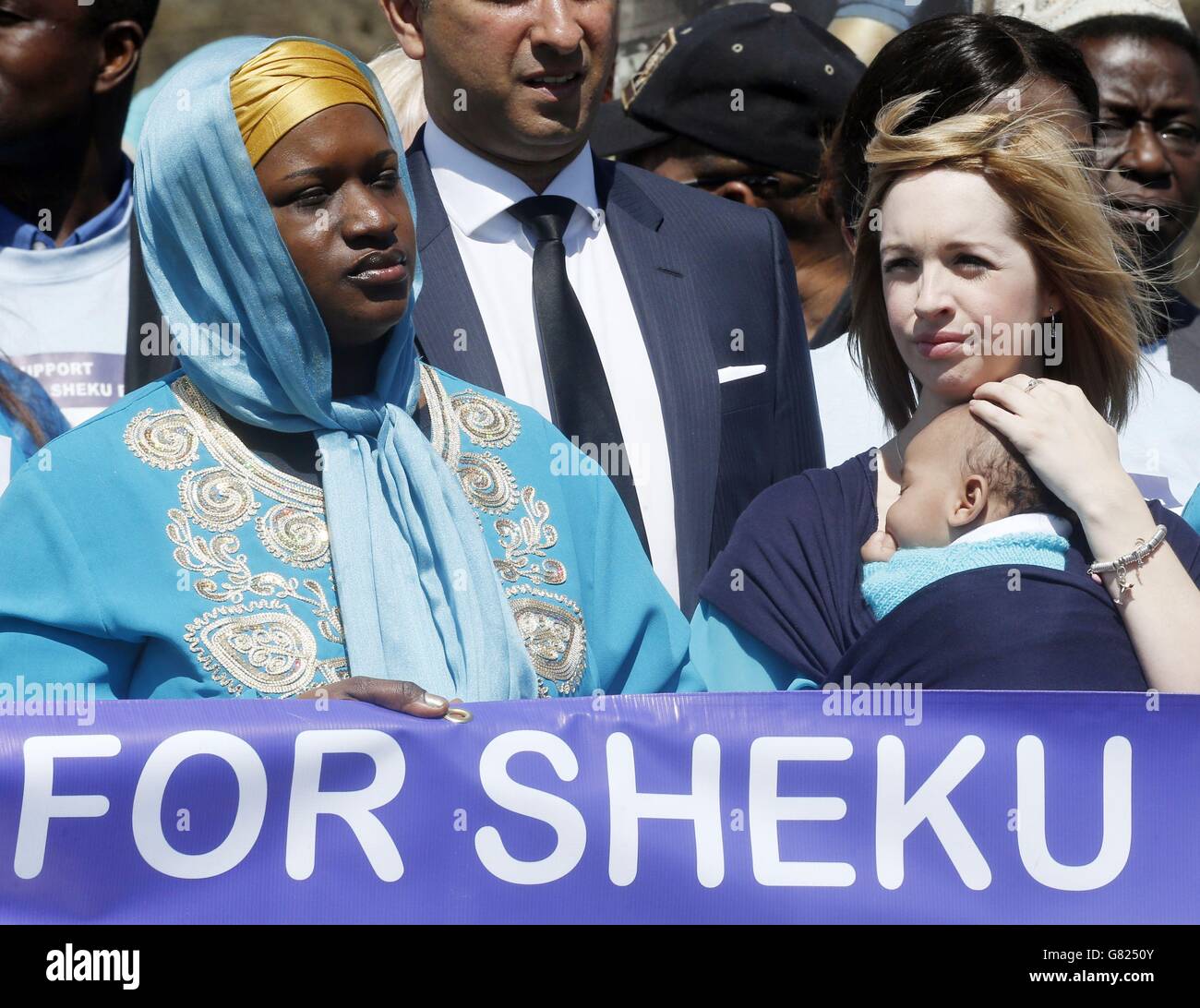 Collette Bell (right), partner of Sheku Bayoh 31, who died in custody ...