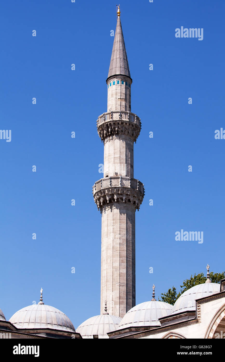 Süleymaniye Mosque Minaret, Istanbul,Turkey Stock Photo - Alamy