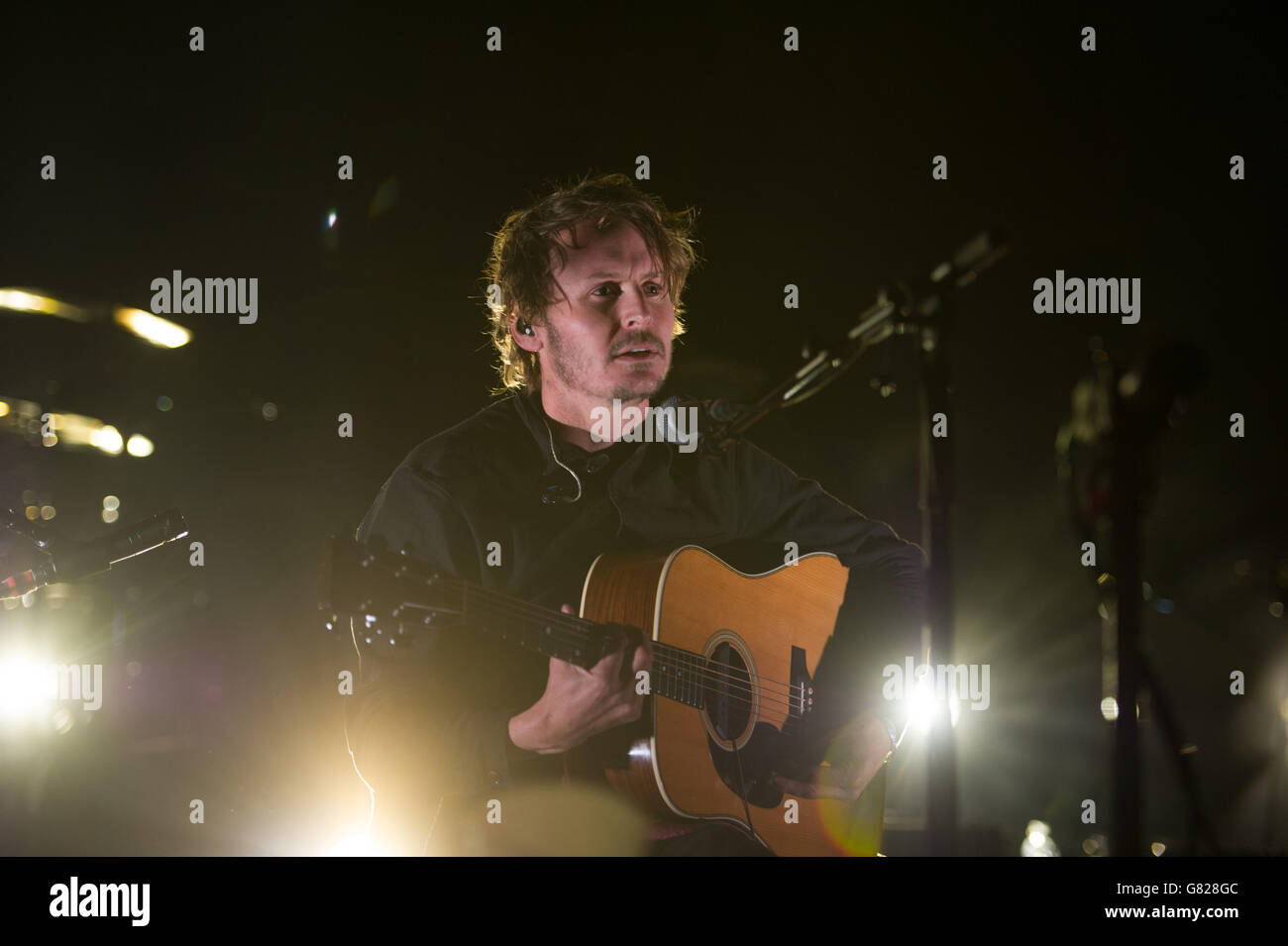 Ben Howard performing live on stage on day 1 of Parklife festival on ...