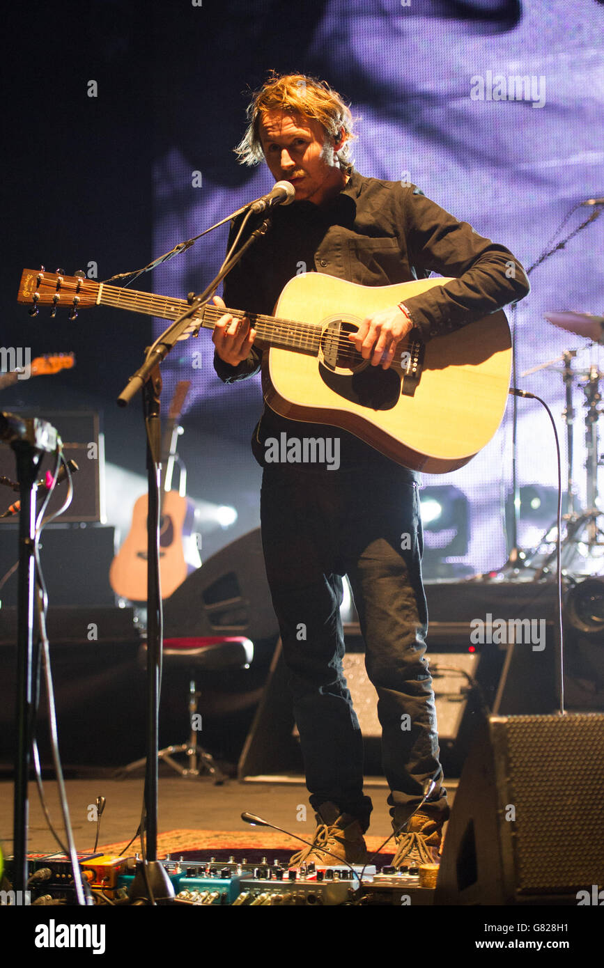 Ben Howard performing live on stage on day 1 of Parklife festival on ...