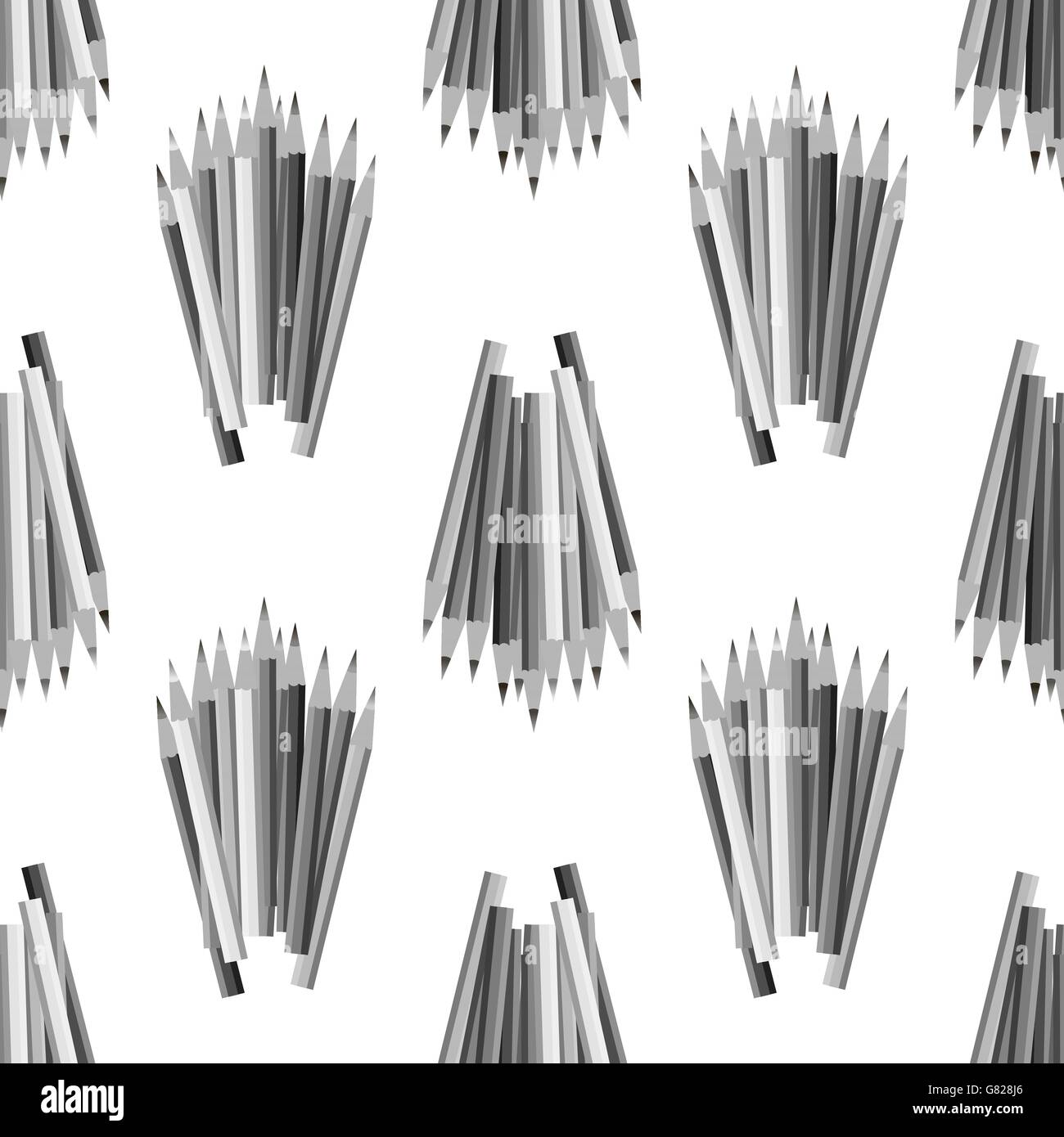Pencil seamless pattern Black and White Stock Photos & Images - Alamy