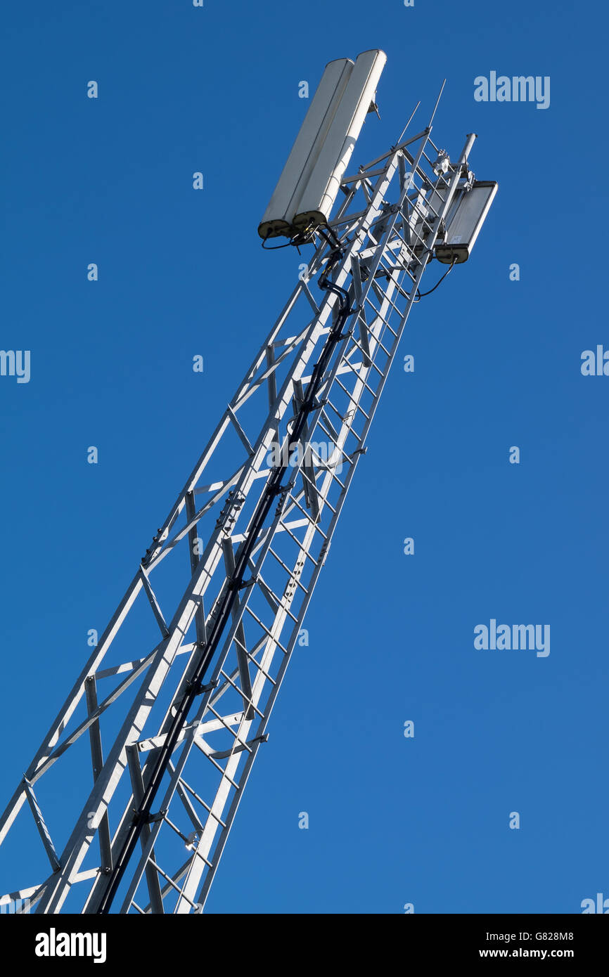 low-angle view of a mobile-phone base station Stock Photo - Alamy