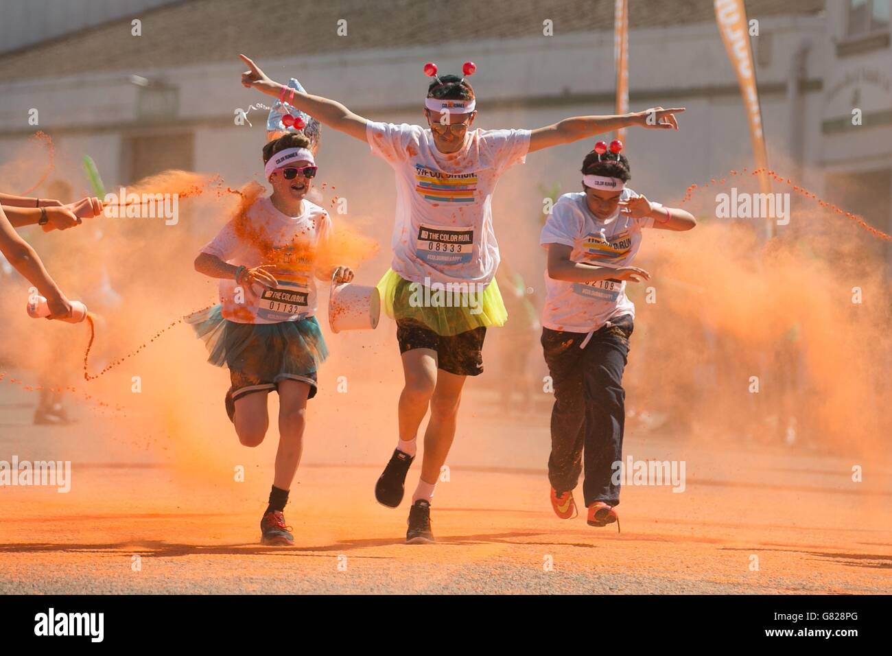 The Color Run - London Stock Photo - Alamy