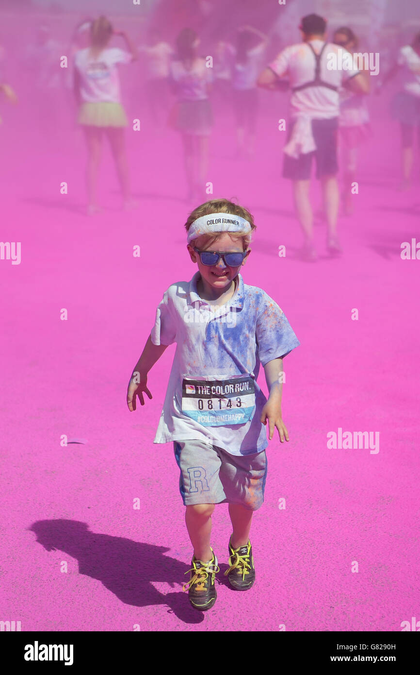 The Color Run - London Stock Photo - Alamy