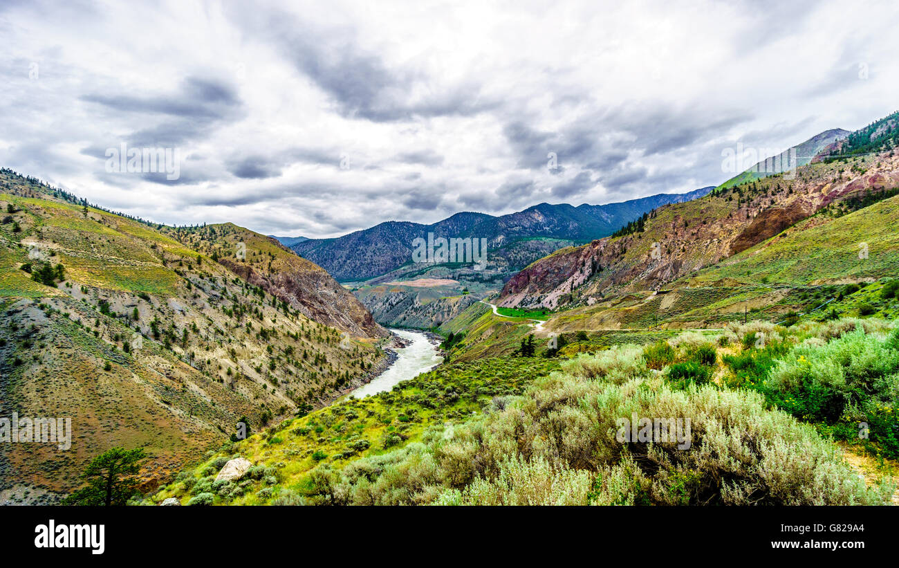 Highway 99 and the Rail Road follow the Fraser River toward the Town of ...