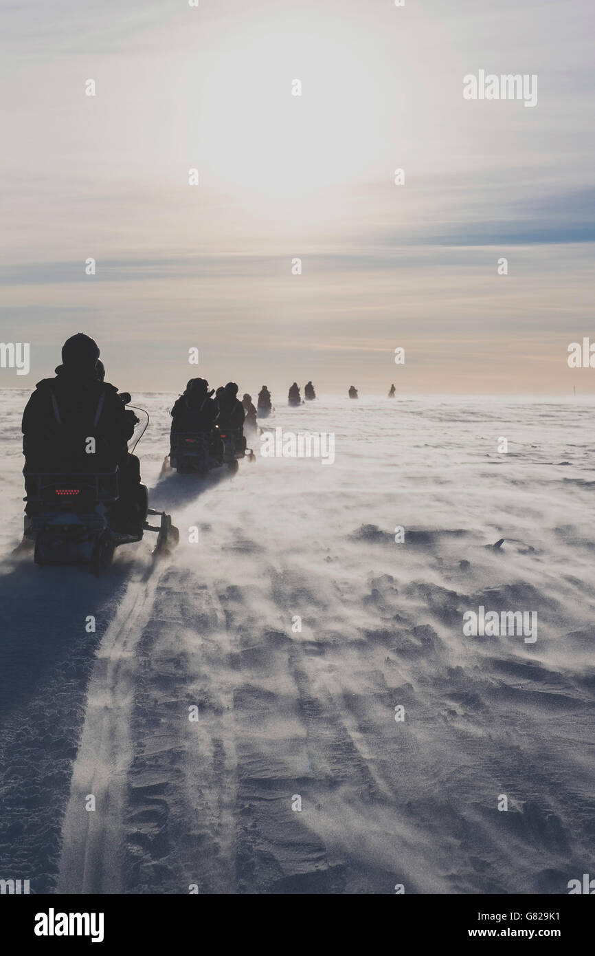 Group of snowmobiles hi-res stock photography and images - Alamy