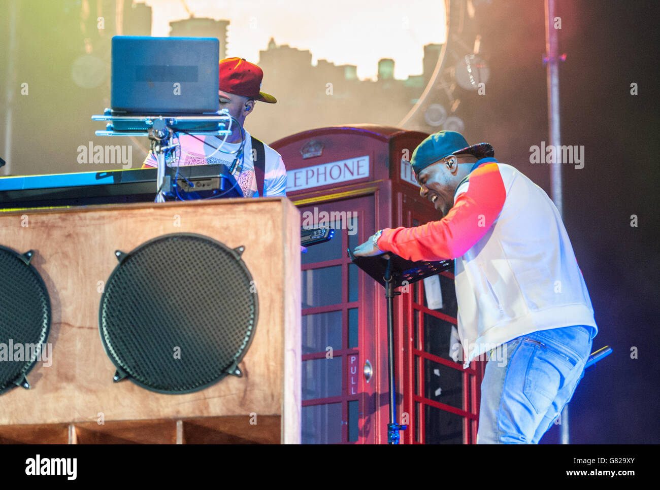 DJ Locksmith of Rudimental performing live on day 2 of Parklife ...