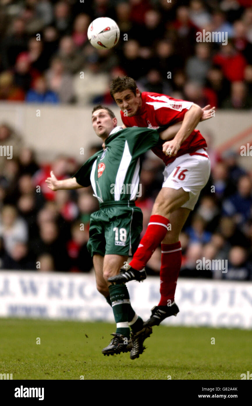 Nottingham Forest's Chris Doig and Plymouth Argyle's Scott Taylor ...