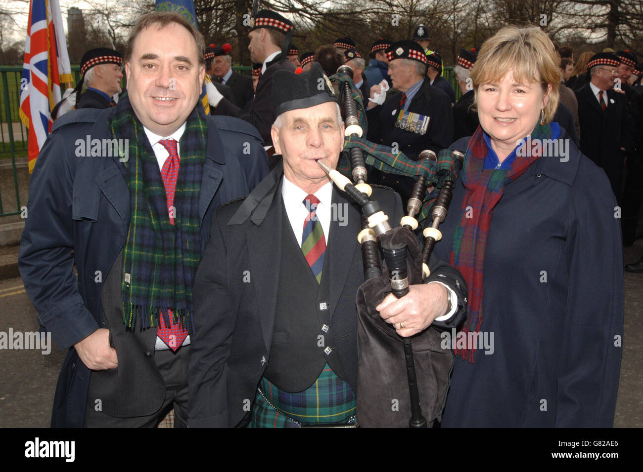 SNP leader Alex Salmond (left) and London SNP Convenor Jane Morrison ...