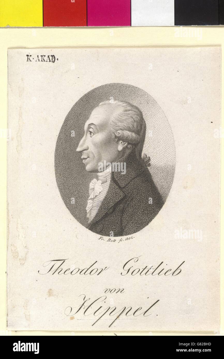 Hippel, Theodor Gottlieb von Stock Photo - Alamy