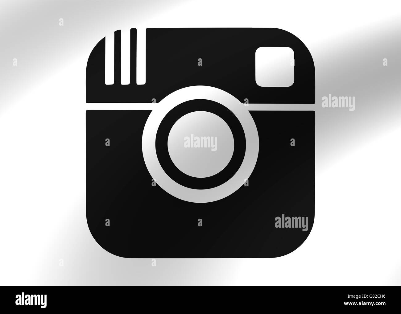 Instagram logo Black and White Stock Photos & Images - Alamy