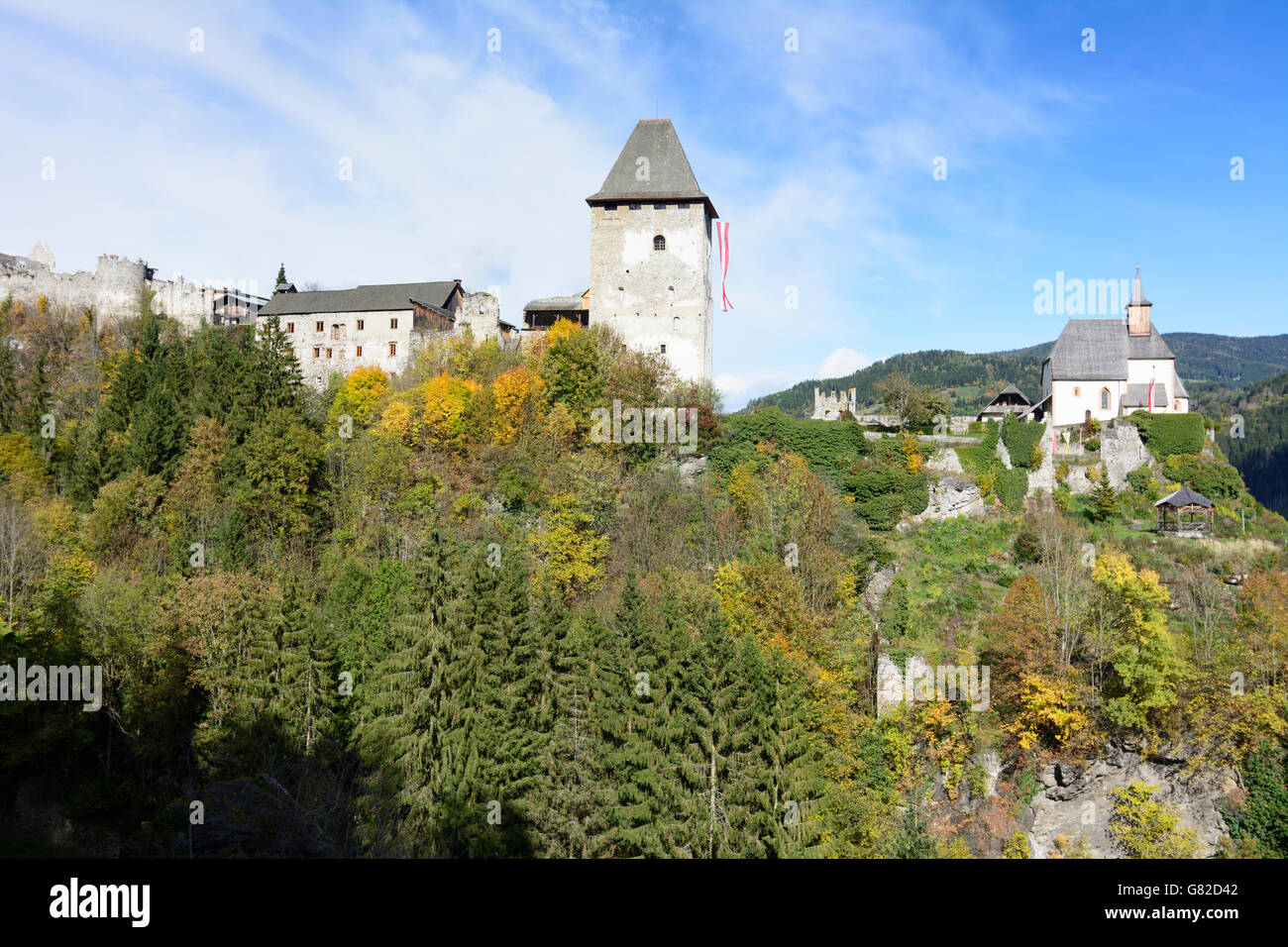 Petersberg Castle, Peter Church, Friesach, Austria, Kärnten, Carinthia ...