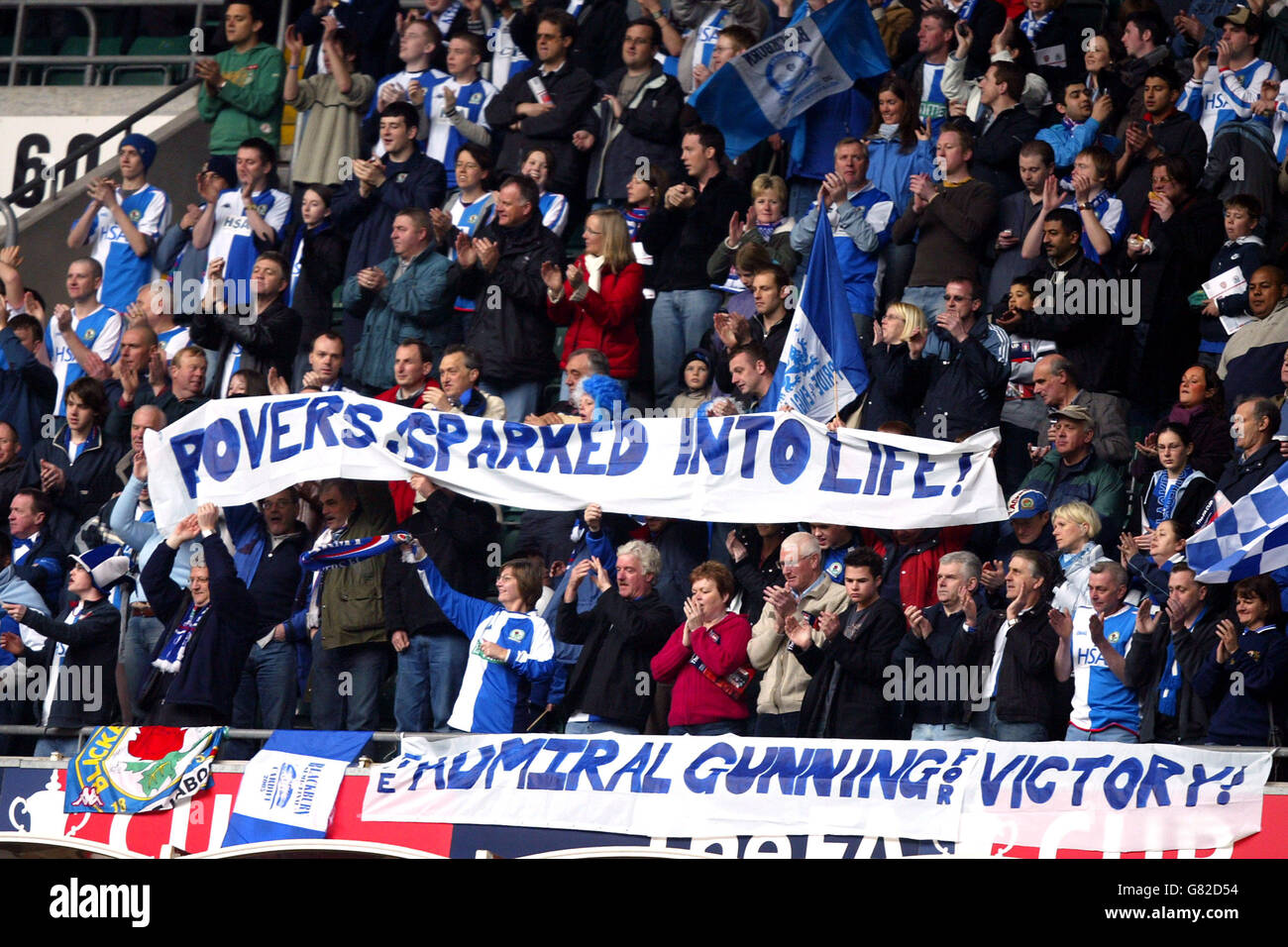 Blackburn Rovers fans soak up the atmosphere at the Millennium Stadium ...
