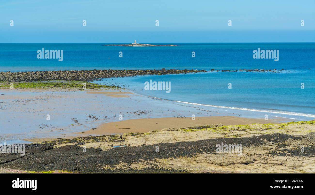 View out to sea towards Dulas Island, Anglesey Stock Photo - Alamy