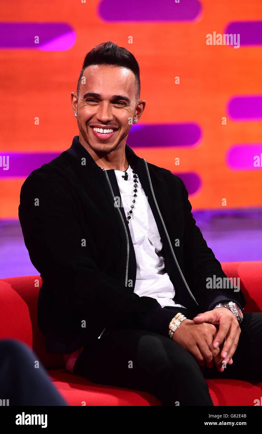 Lewis Hamilton during filming of the Graham Norton Show at the London ...