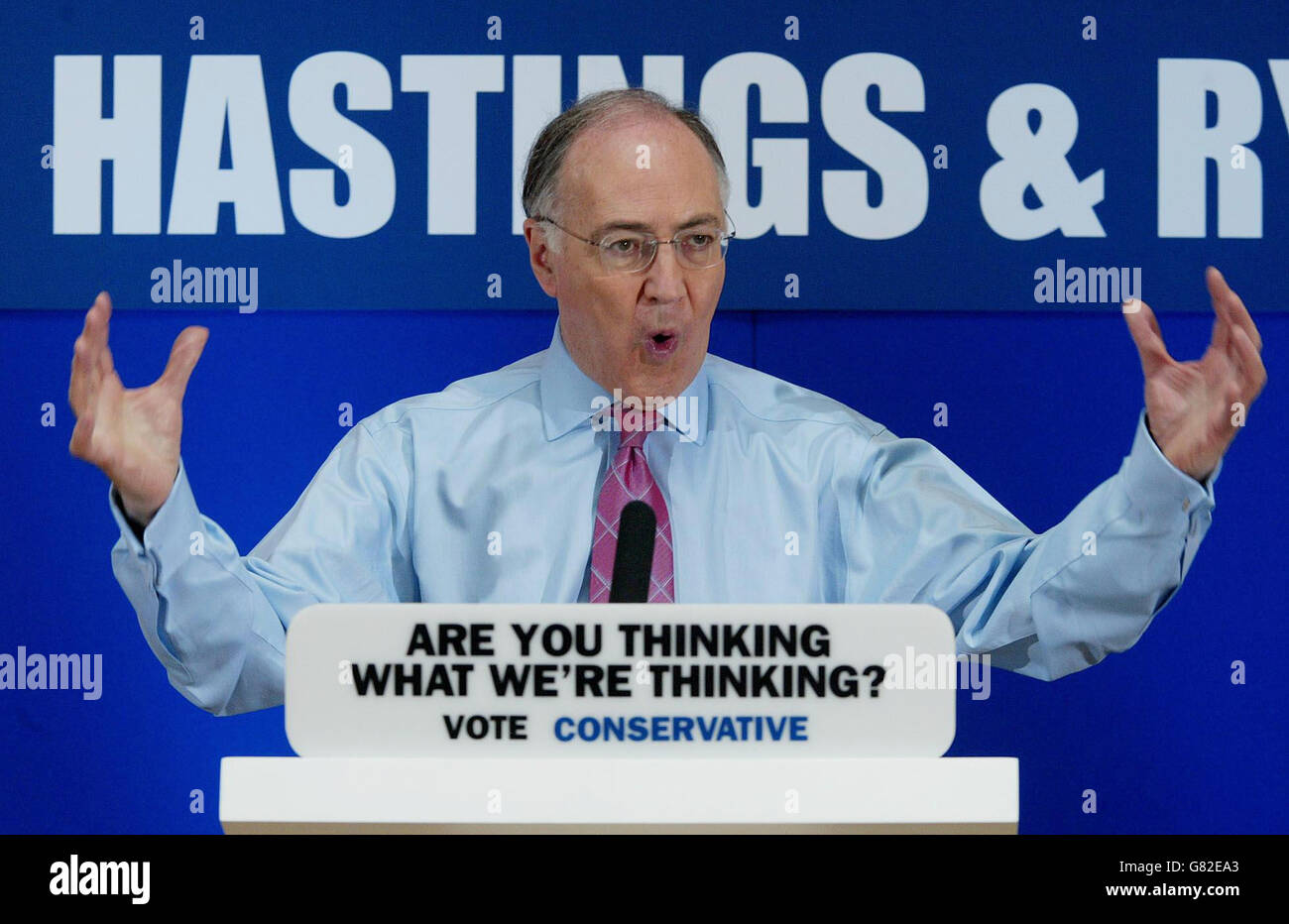 Conservative party leader michael delivers to party activists hi-res ...