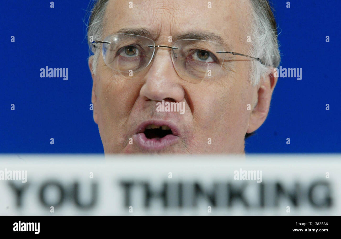 Conservative party leader michael delivers to party activists hi-res ...