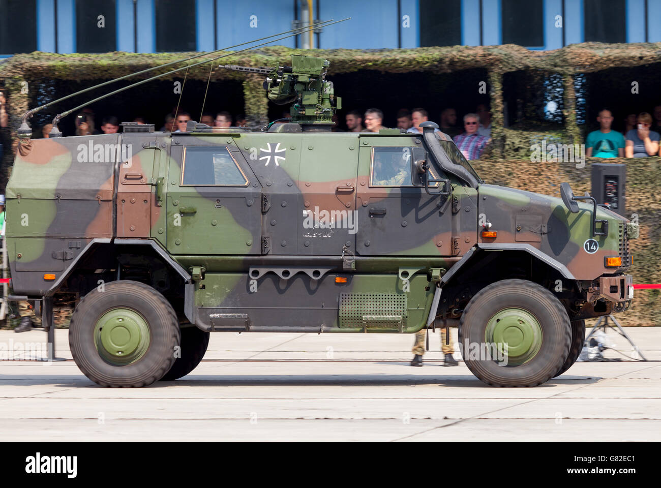 BURG / GERMANY - JUNE 25, 2016: german armored military infantry ...