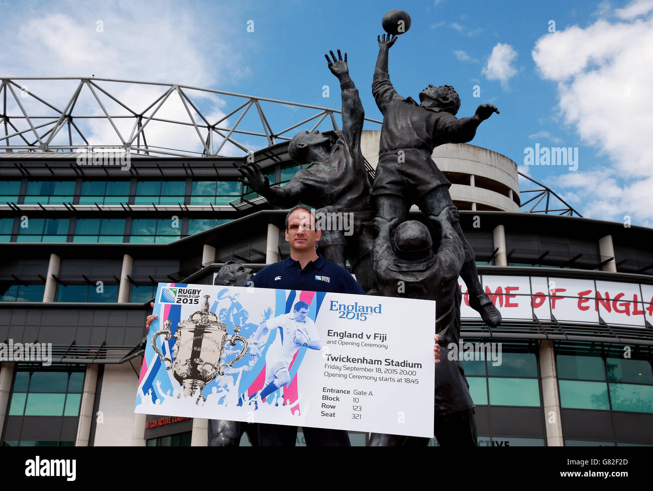 Rugby Union - 2015 World Cup - Ticket Design Launch - Twickenham Stock ...