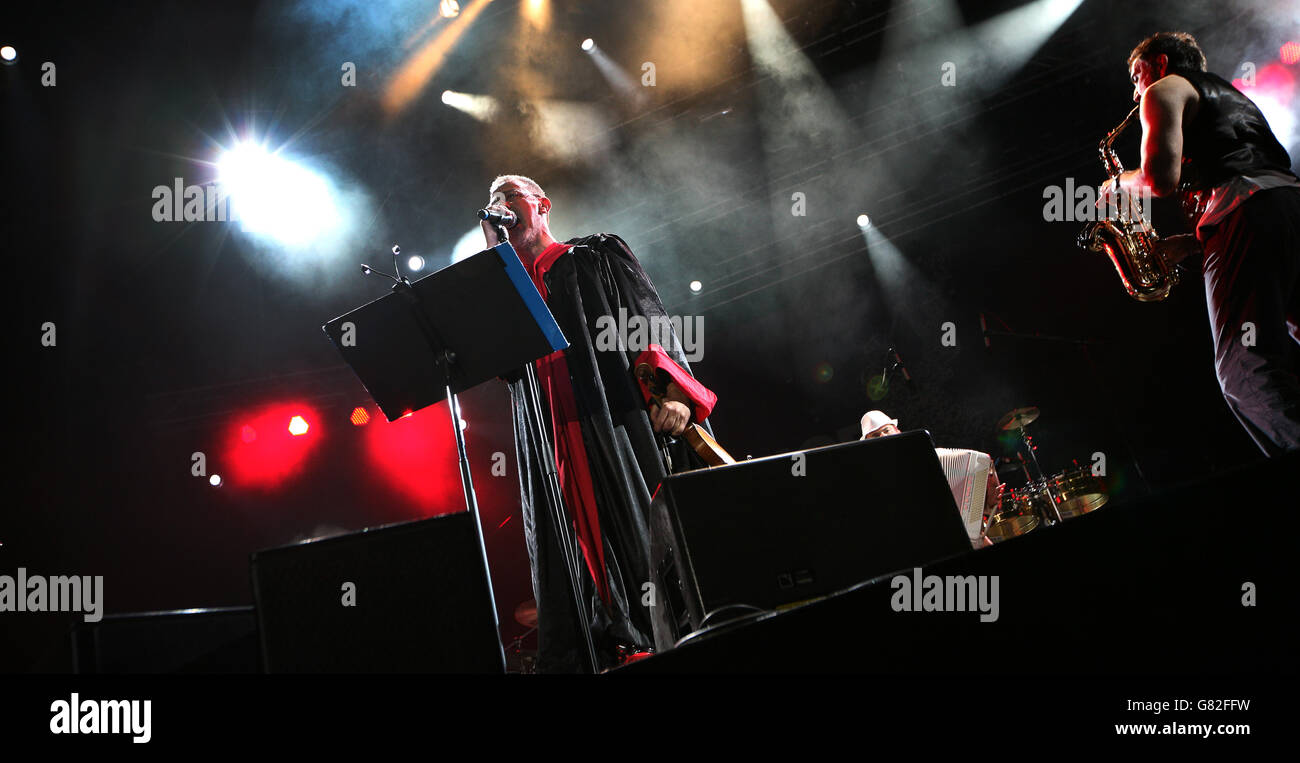 Emir Kusturica and his band The no smoking orchestra perform on stage ...