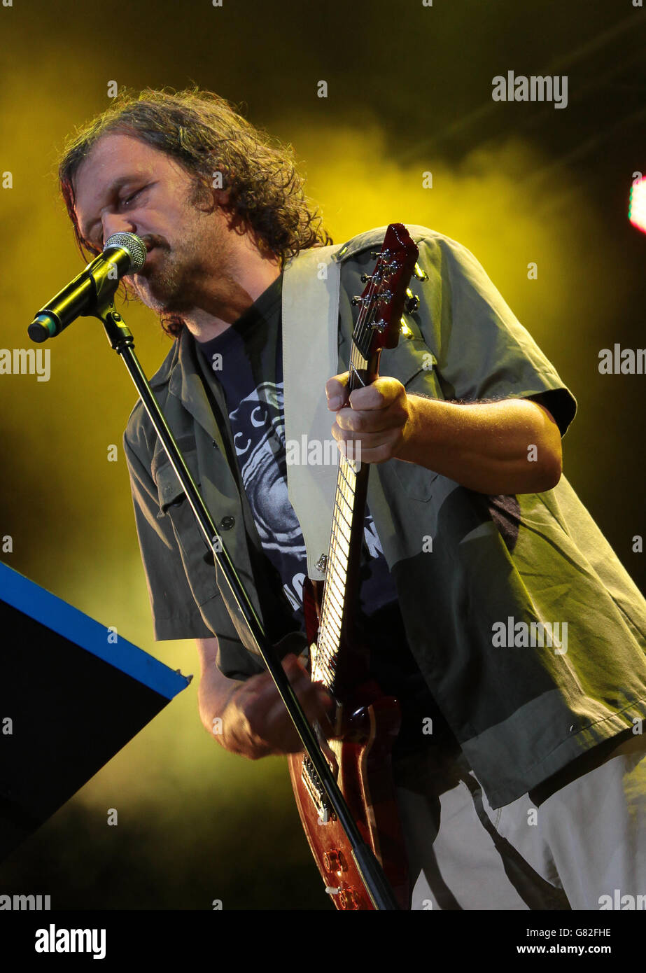 Emir Kusturica and his band The no smoking orchestra perform on stage ...