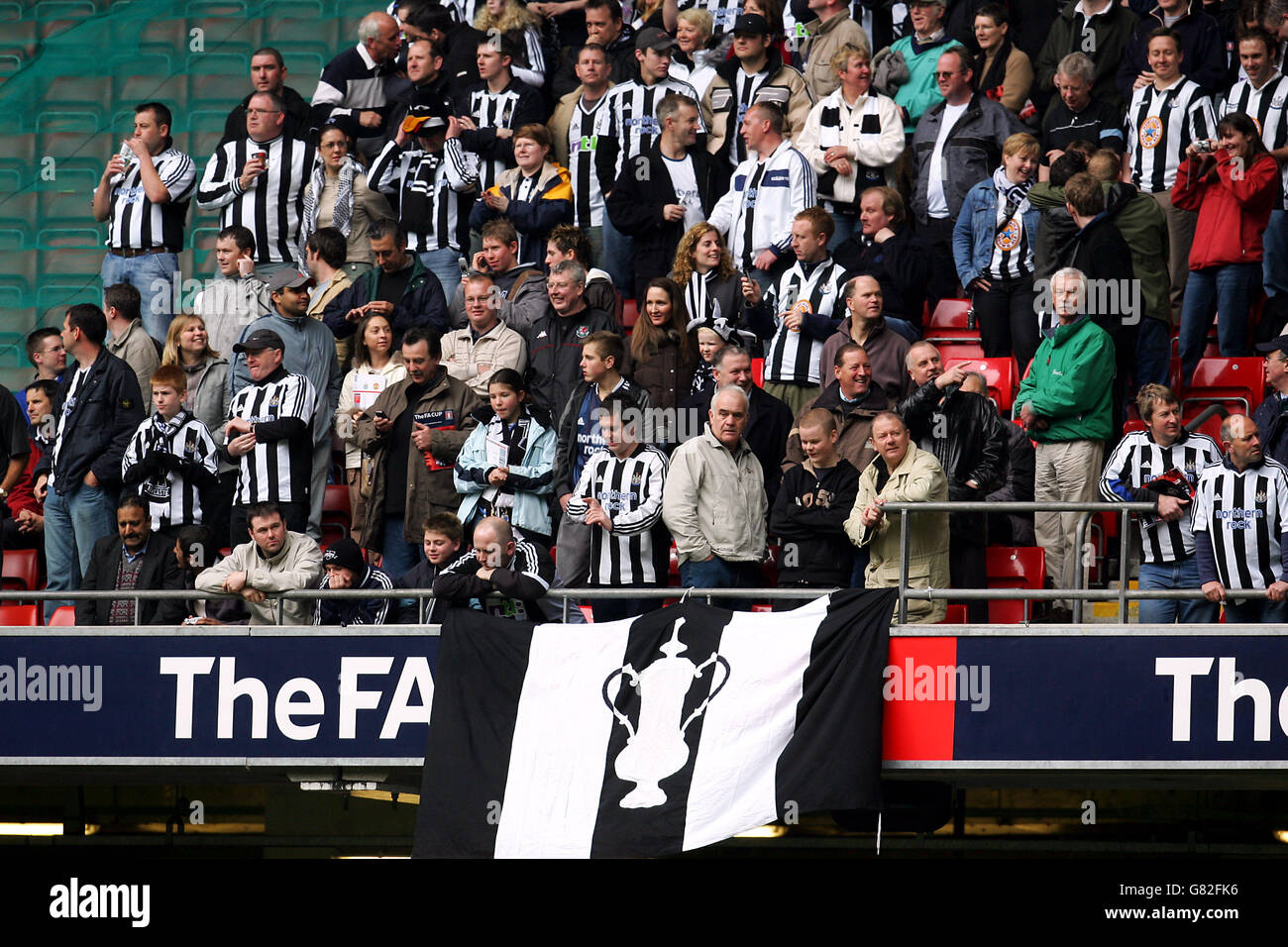 Newcastle United fans soak up the atmosphere at the Millennium Stadium ...