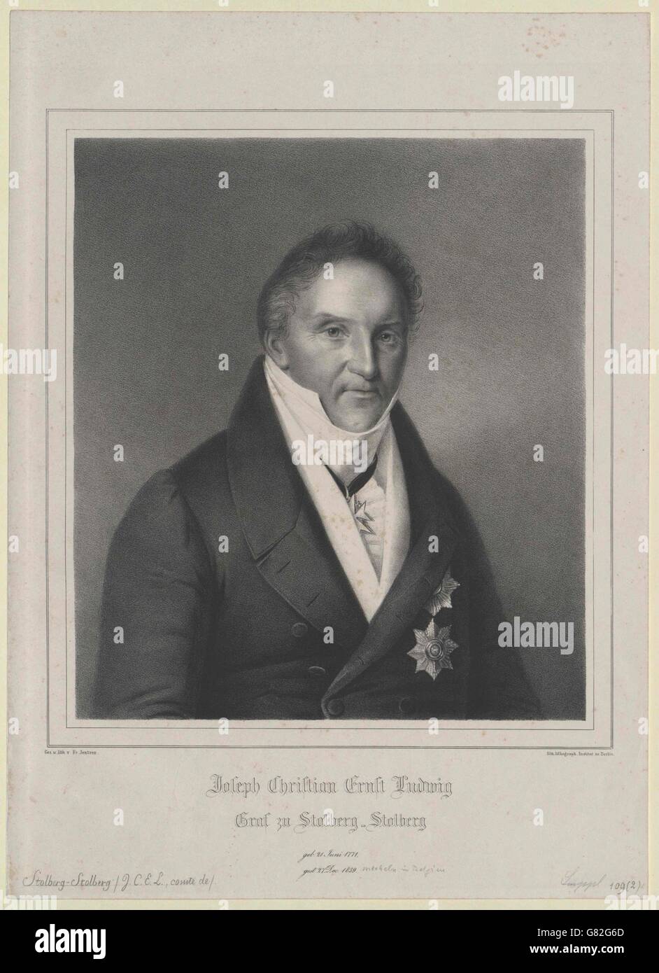 Stolberg-Stolberg, Josef Christian Graf Stock Photo - Alamy