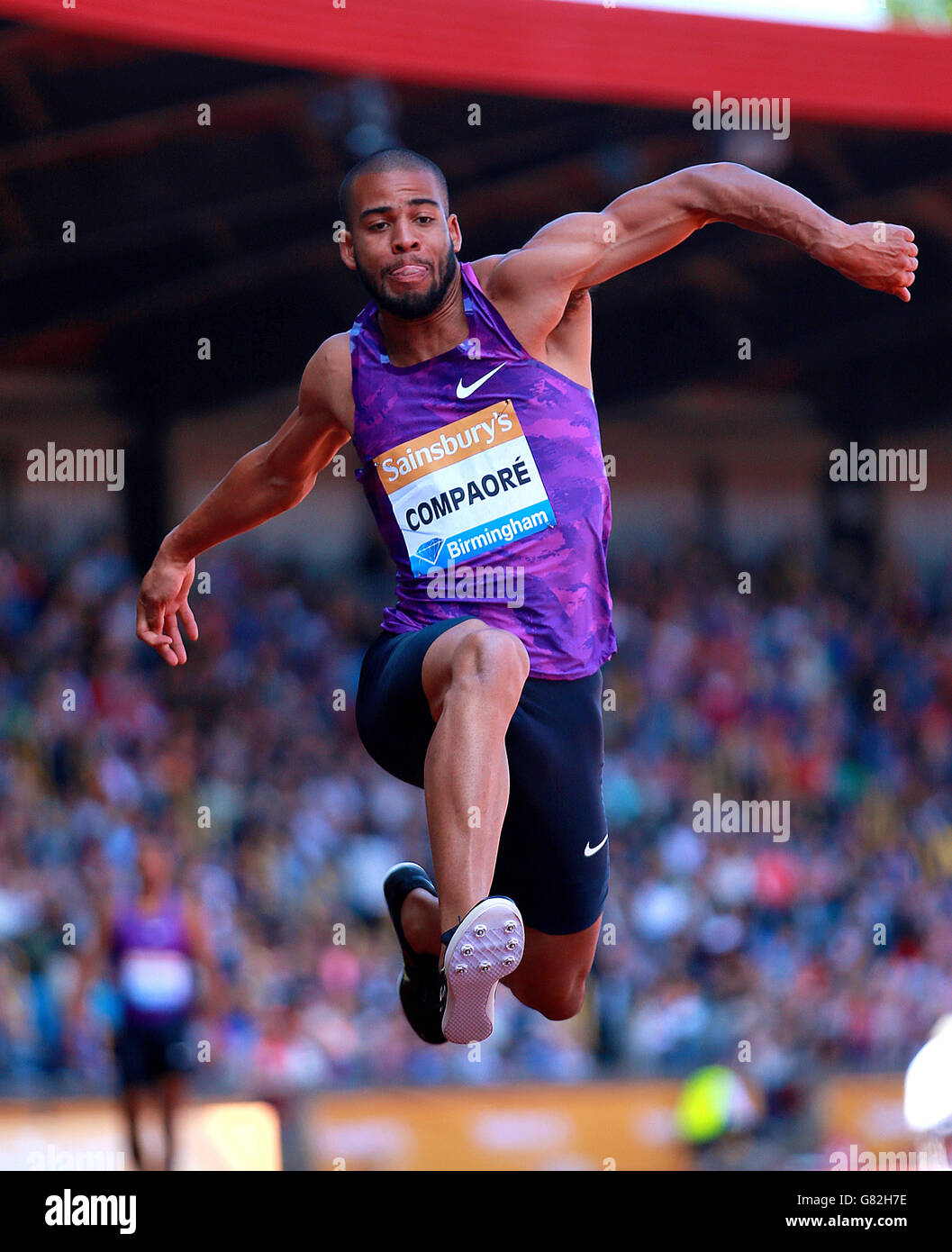 Benjamin Compaore in the Triple Jump during the Sainsbury's Birmingham ...