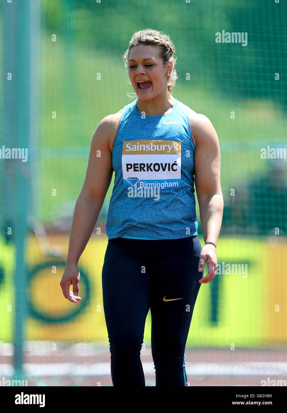 Sandra Perkovic during the Discus Throw during the Sainsbury's ...