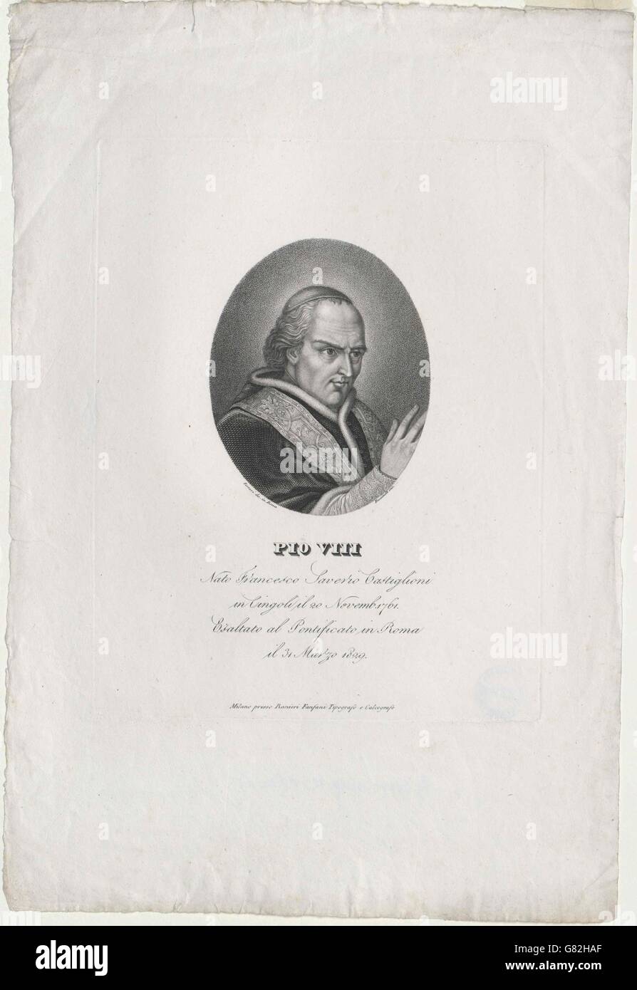 Pius VIII., papa Stock Photo - Alamy
