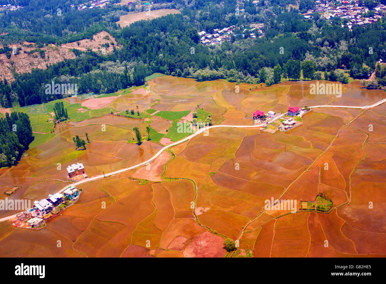 forest destruction in India form Aerial view Stock Photo - Alamy