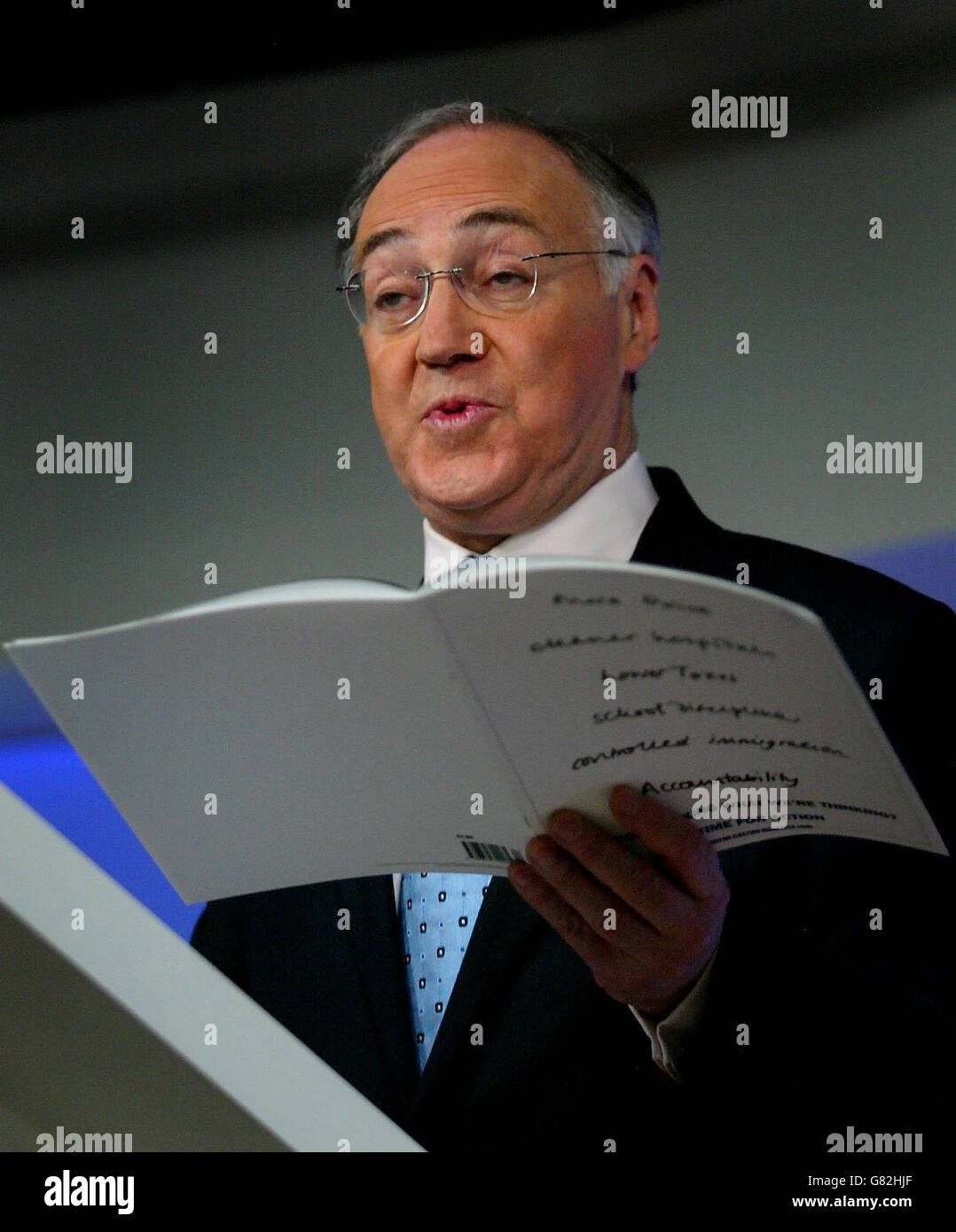 General Election Campaign 2005 - Conservative party press conference ...