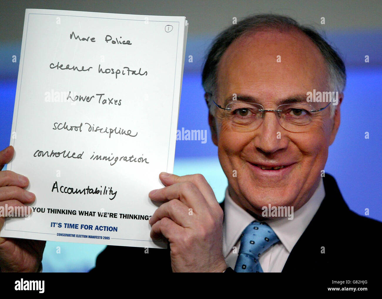 General Election Campaign 2005 - Conservative party press conference ...