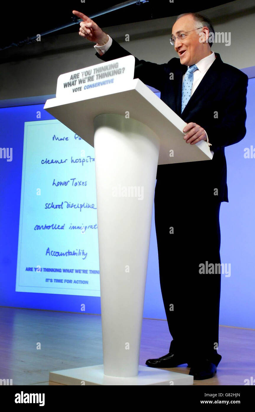 General Election Campaign 2005 - Conservative party press conference ...