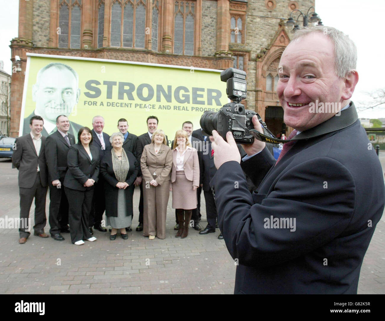 SDLP party election billboard launch Stock Photo - Alamy