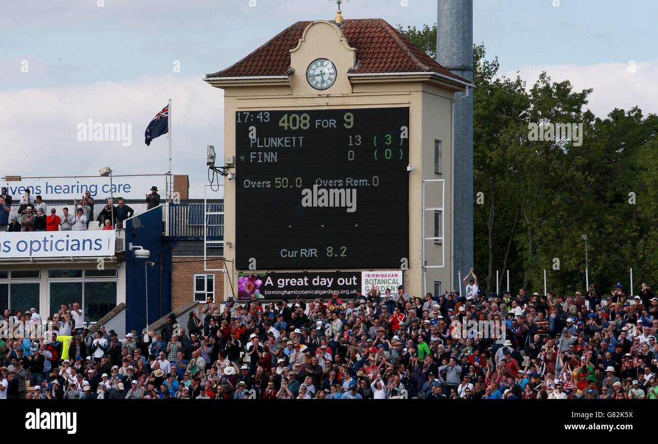 The scoreboard shows England's record score in One Day Internationals ...