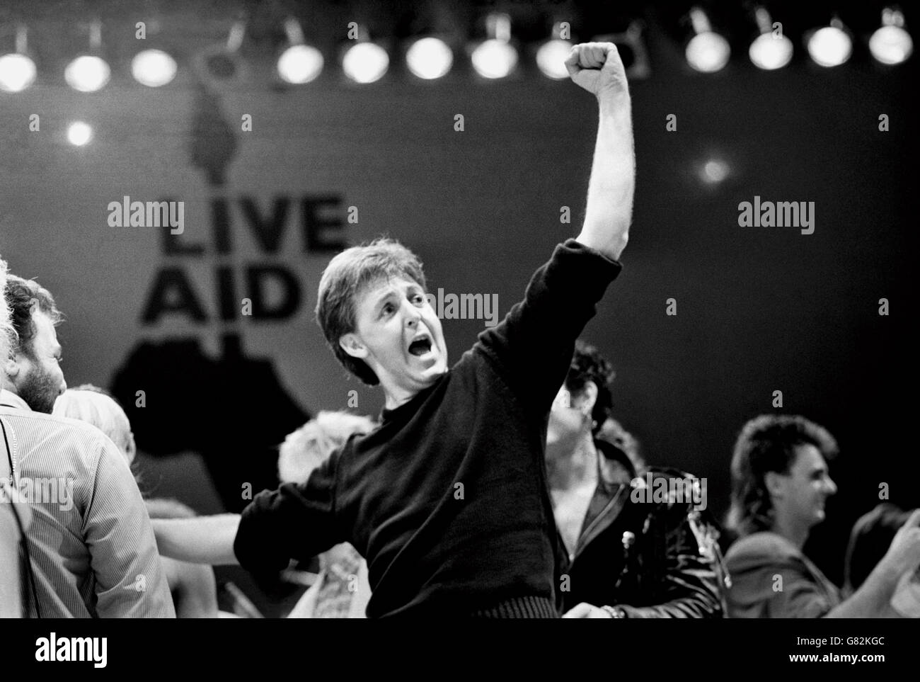 Live Aid Concert - Wembley Stadium Stock Photo - Alamy