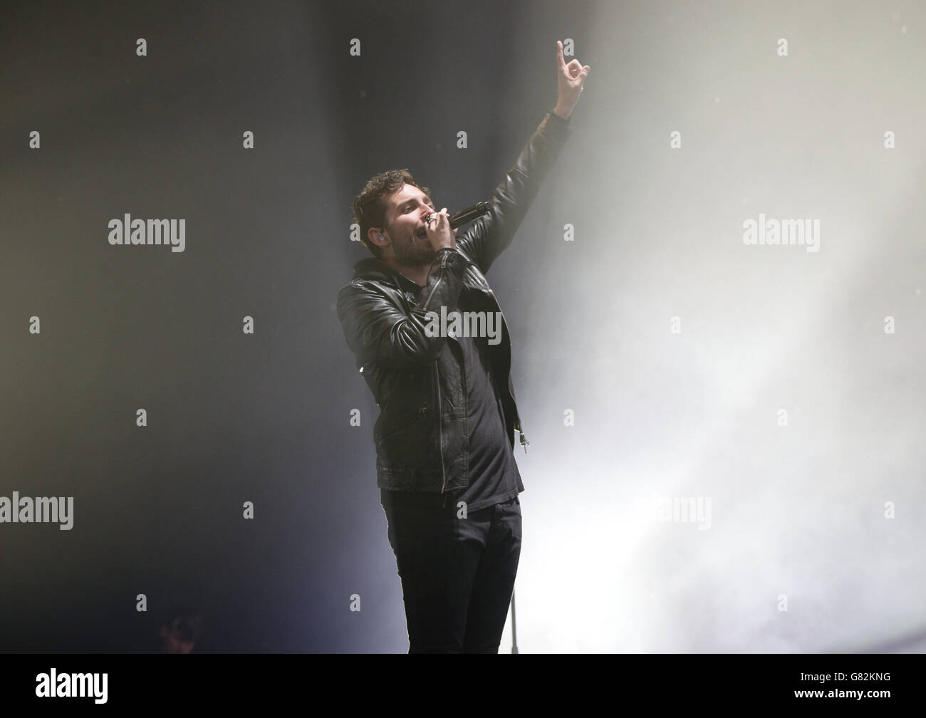 Josh Franceschi, lead singer of You Me At Six performing on the Main ...