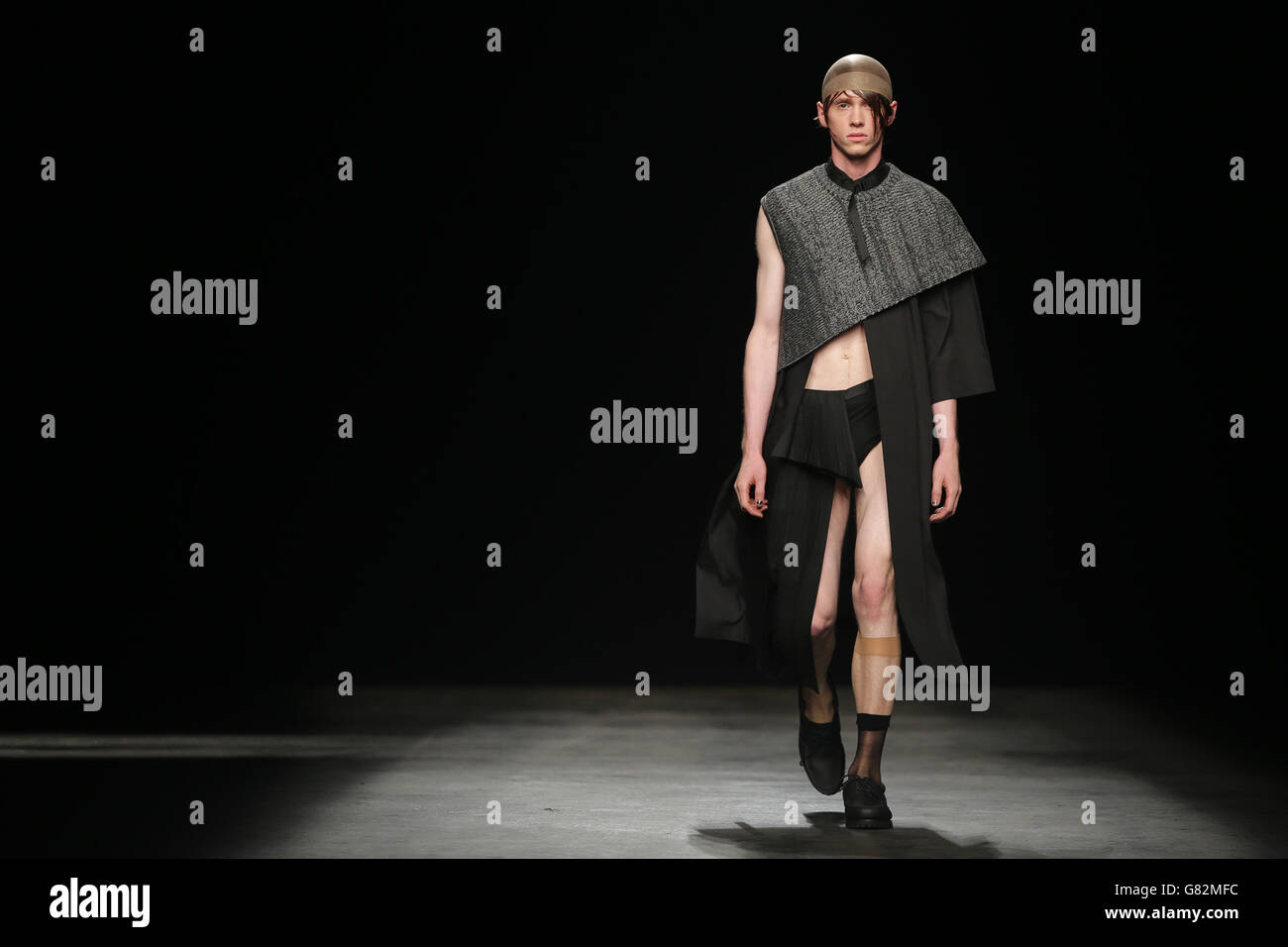 A model wears a Rory Parnell-Mooney design on the catwalk at the MAN ...