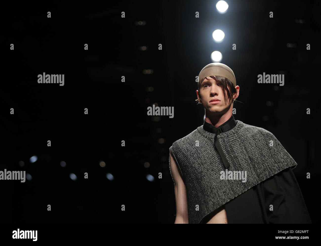 A model wears a Rory Parnell-Mooney design on the catwalk at the MAN ...