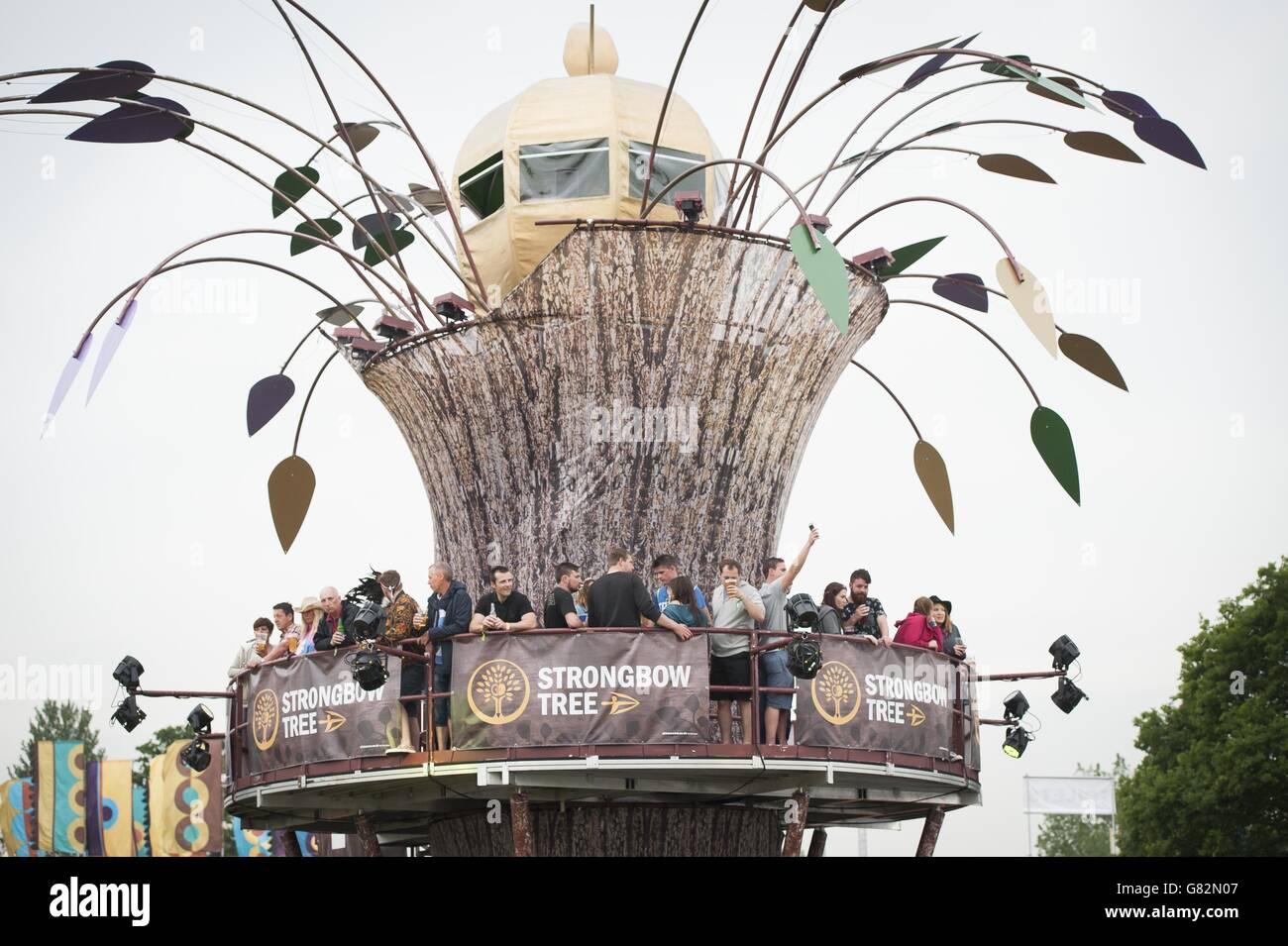 General view of the Strongbow Tree bar on day one of the Isle of Wight ...