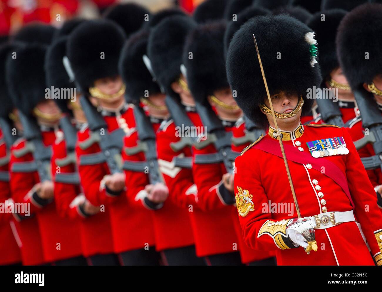 Trooping the Colour parade Stock Photo - Alamy