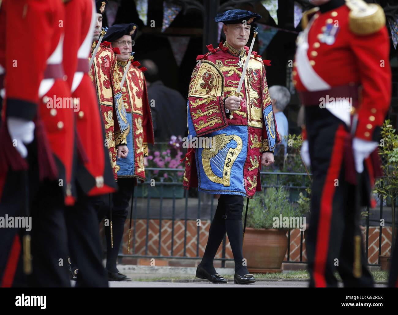 The Garter Procession makes its way to St George's Chapel at Windsor ...