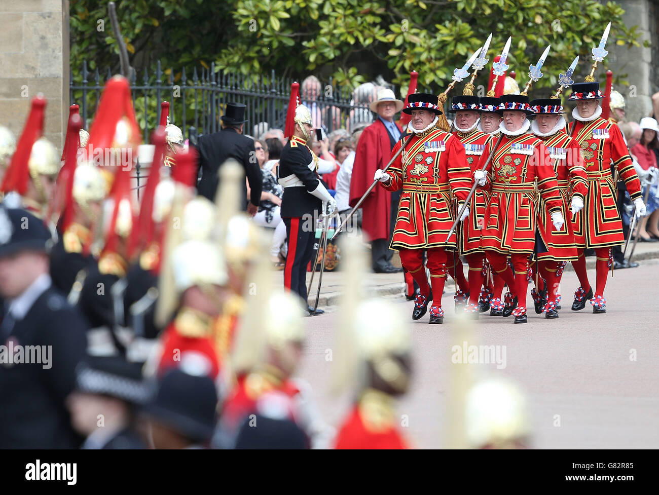 Guard march ahead annual order garter service st georges chapel hi-res ...