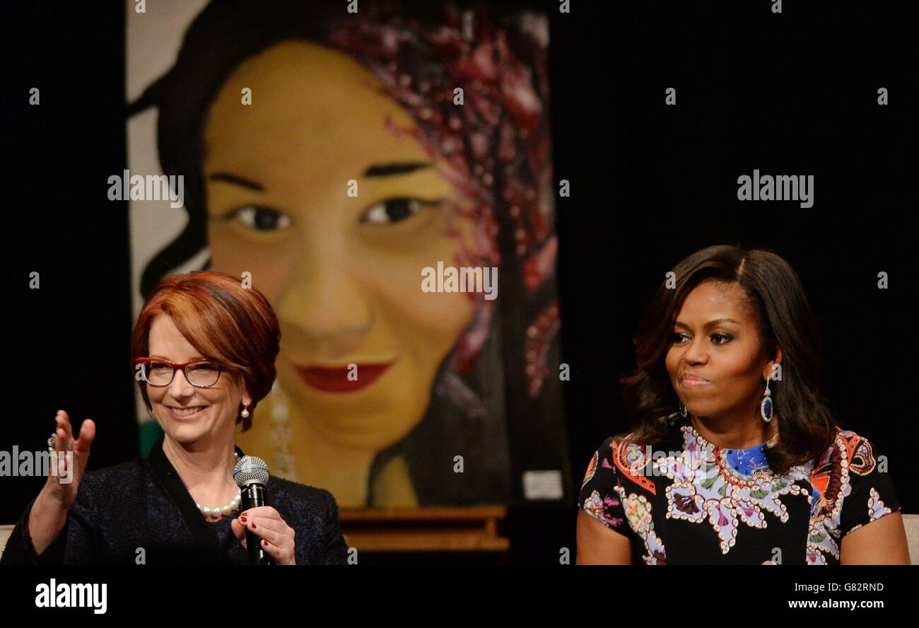 Michelle Obama UK visit Stock Photo - Alamy