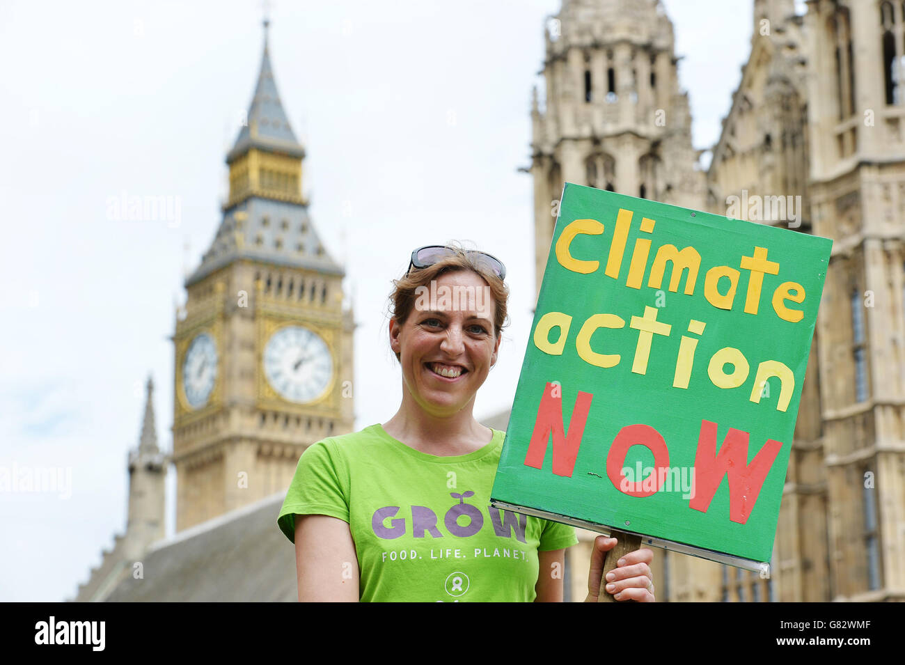 Anna collins outside the houses of parliament in london hi-res stock ...