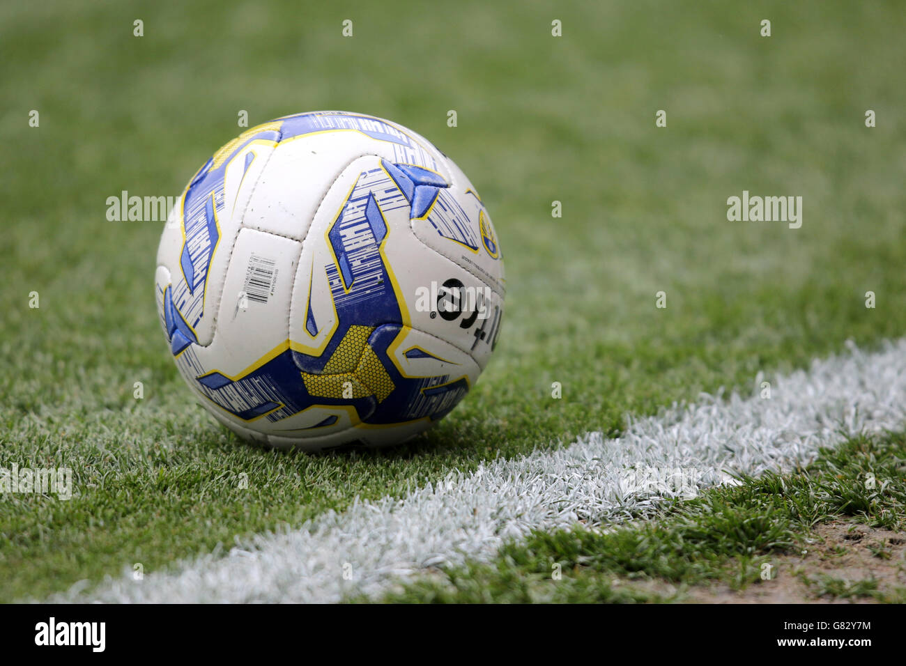 Mitre match ball on the pitch hi-res stock photography and images - Alamy