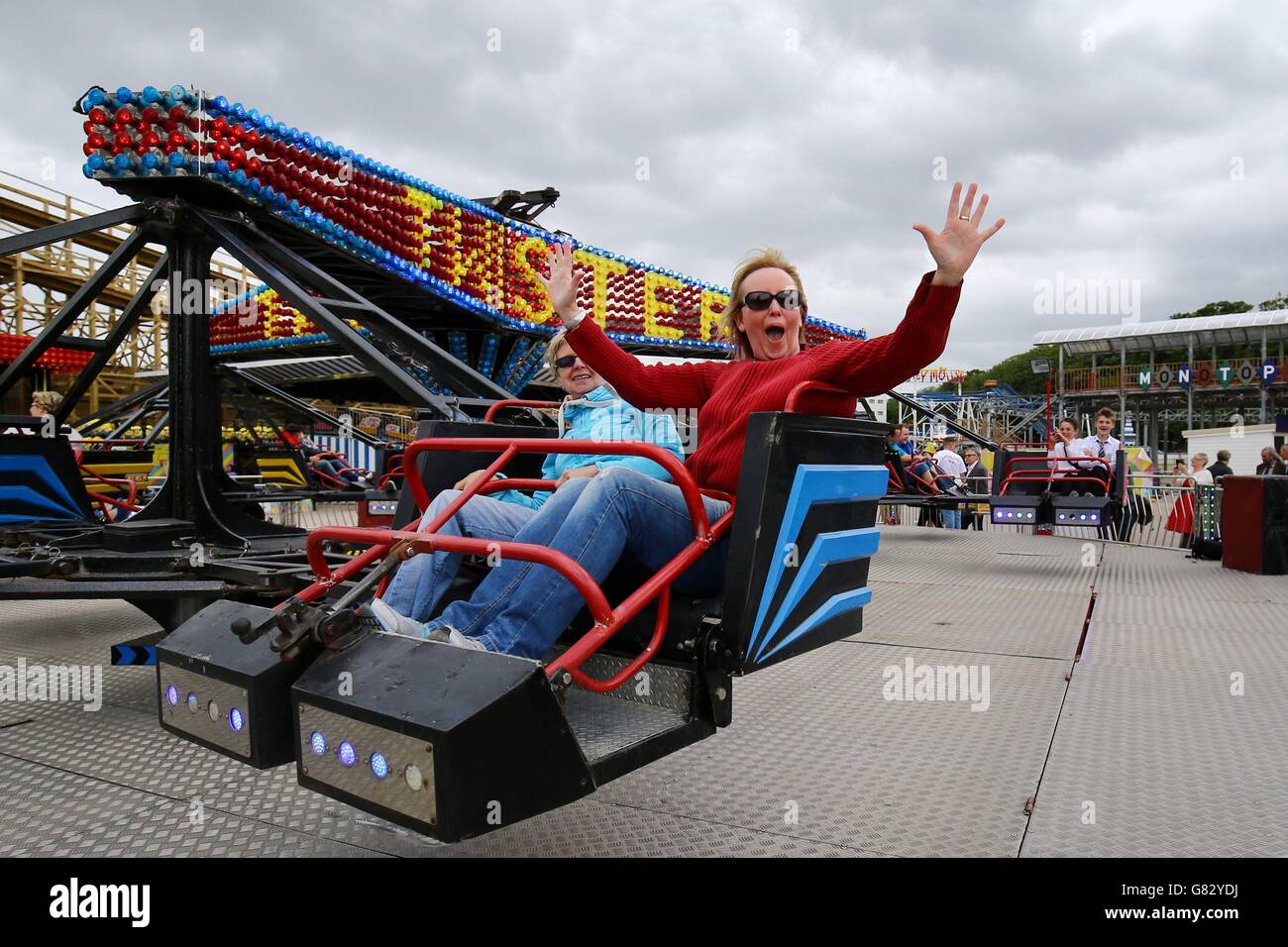 Visitors on the Twister ride at Dreamland Amusement Park in Margate ...